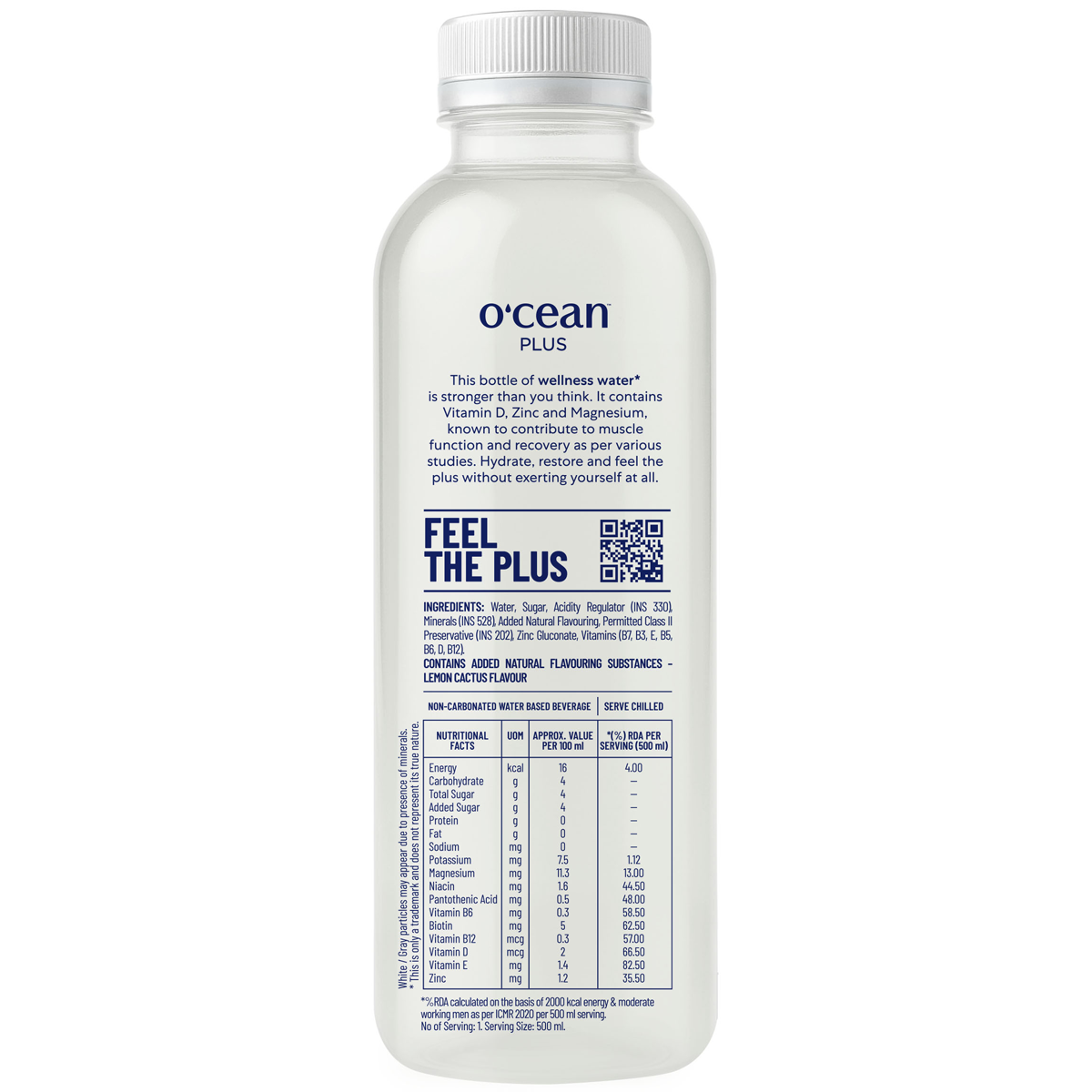 O'cean Plus Wellness Flavoured Water Lemon Cactus Flavour 500ml – Ocean ...